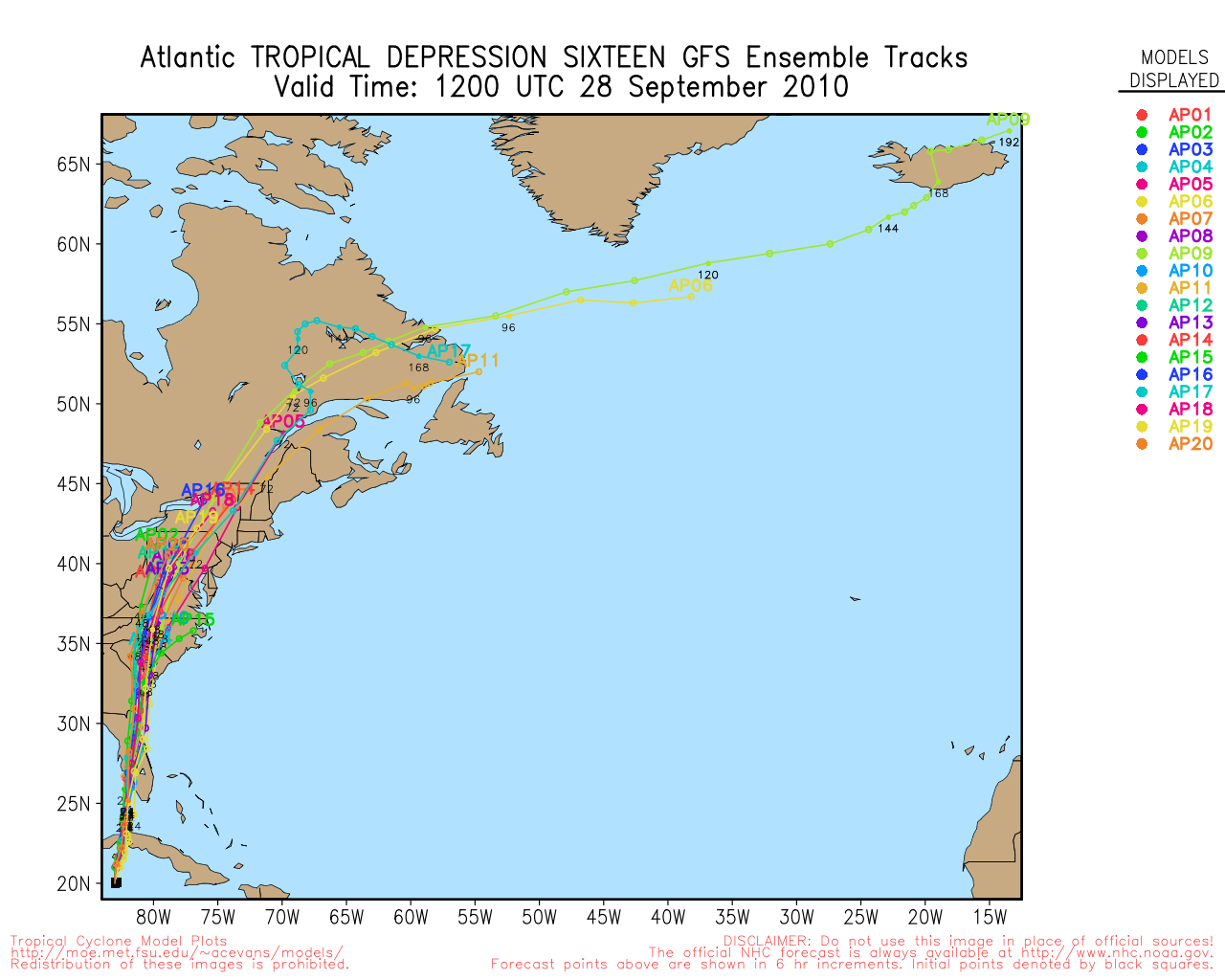 Hurricane Forecast Model Output :: [al162010 Archived Charts]