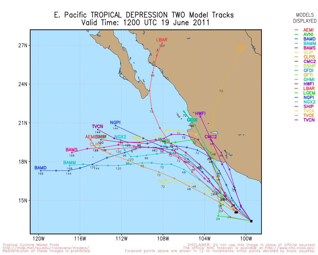Hurricane Forecast Model Output :: [ep022011 Archived Charts]