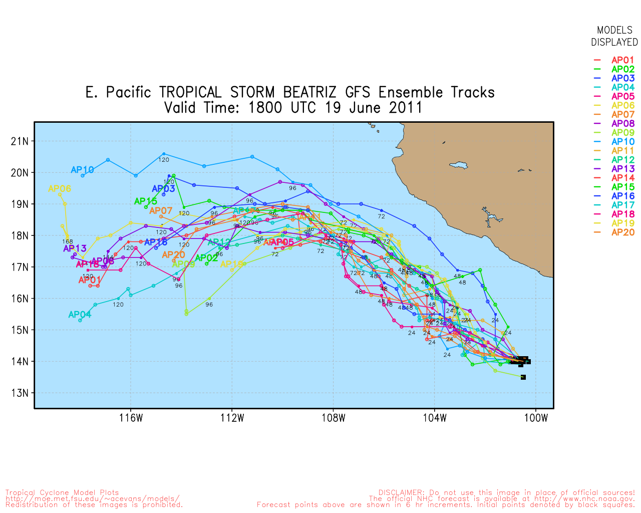 Hurricane Forecast Model Output :: [ep022011 Archived Charts]
