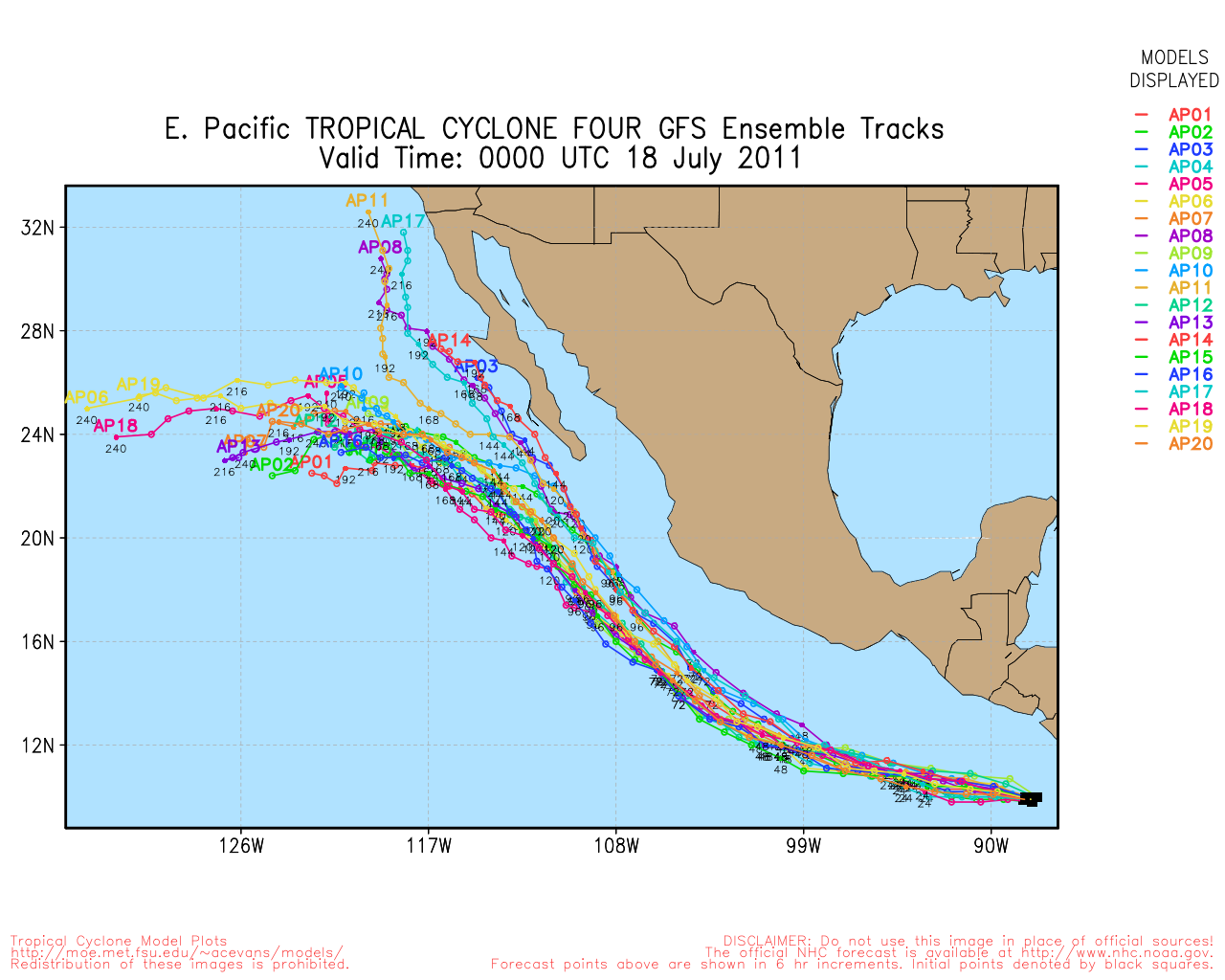 Hurricane Forecast Model Output :: [ep042011 Archived Charts]