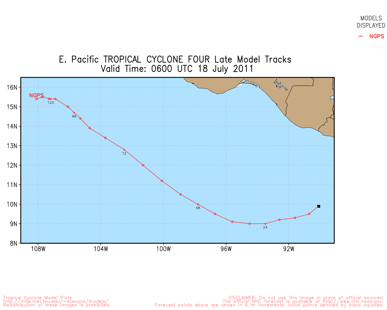 Hurricane Forecast Model Output :: [ep042011 Archived Charts]