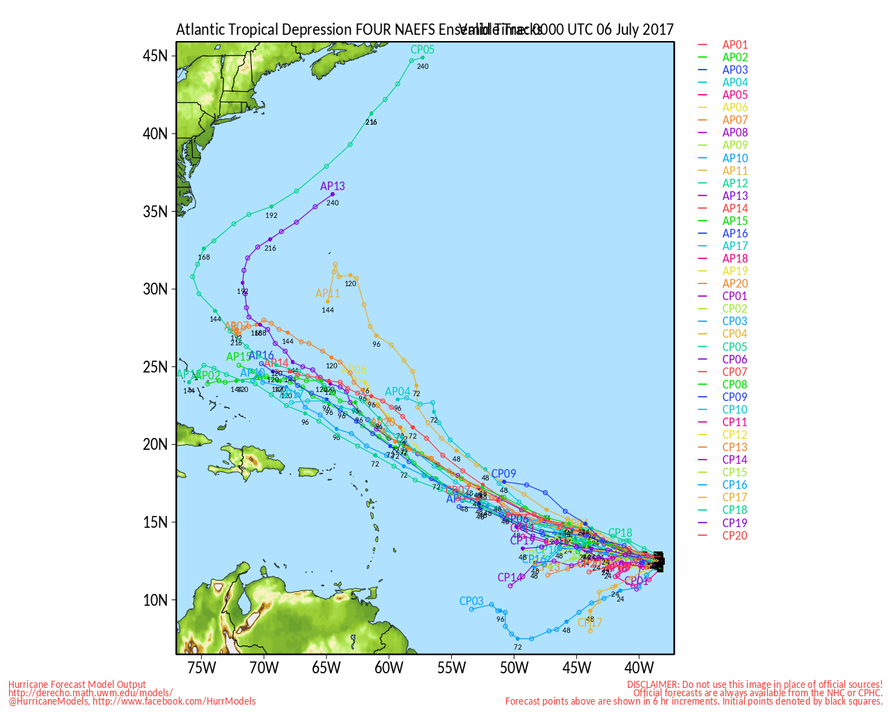 Hurricane Forecast Model Output :: [al042017 Archived Charts]