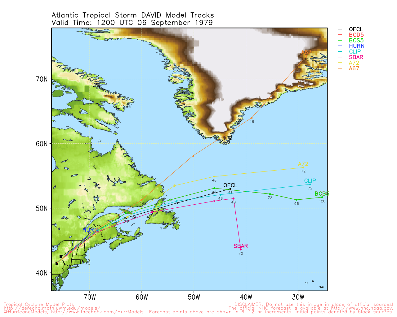 Hurricane Forecast Model Output :: [al091979 Historical Charts]