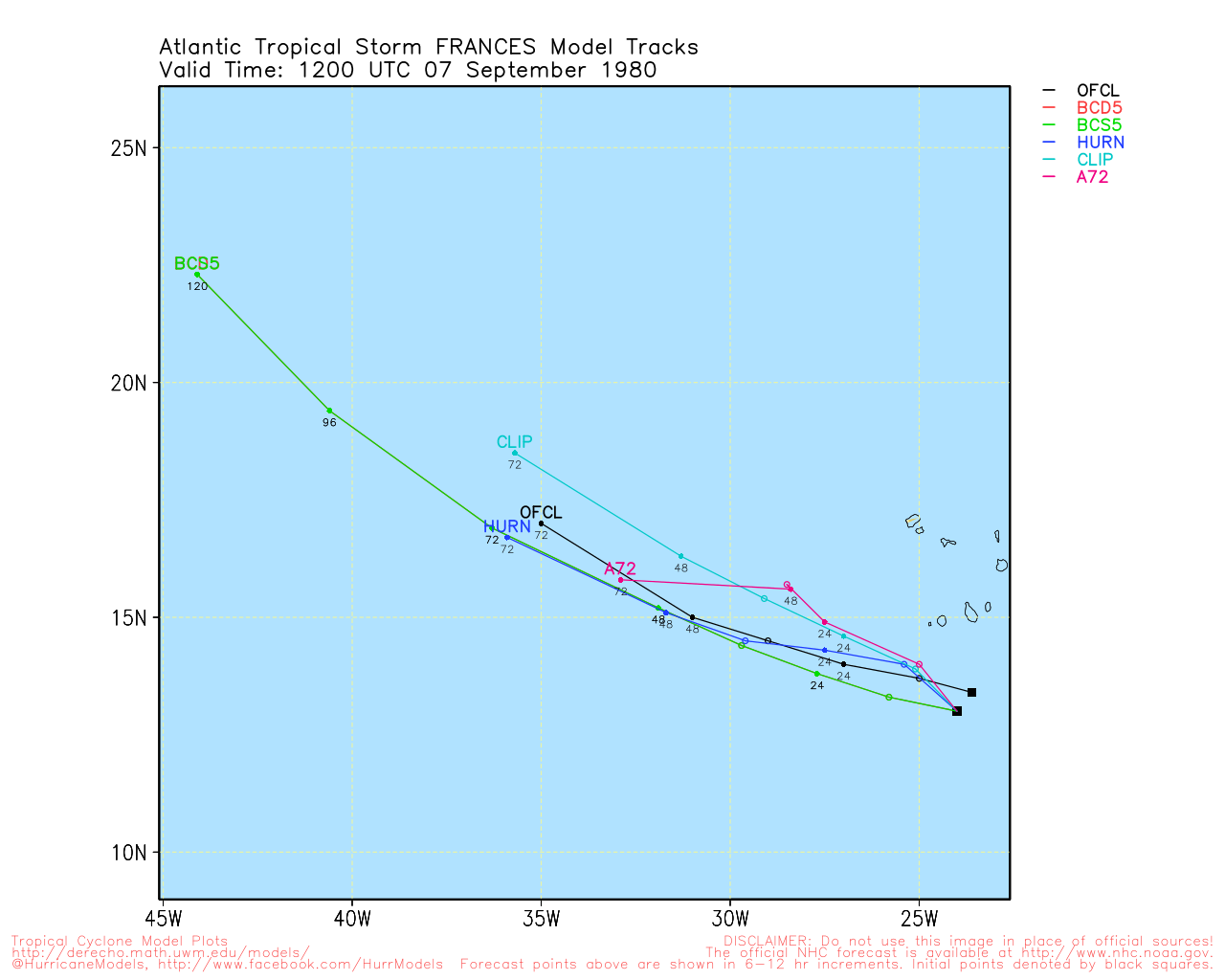 Hurricane Forecast Model Output :: [al121980 Historical Charts]