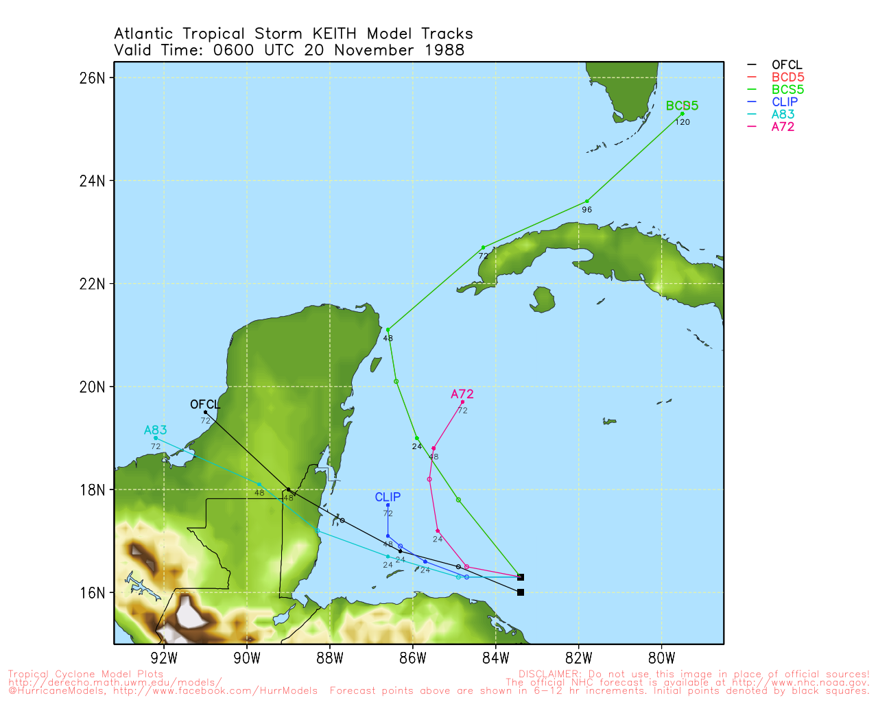 Hurricane Forecast Model Output :: [al121988 Historical Charts]