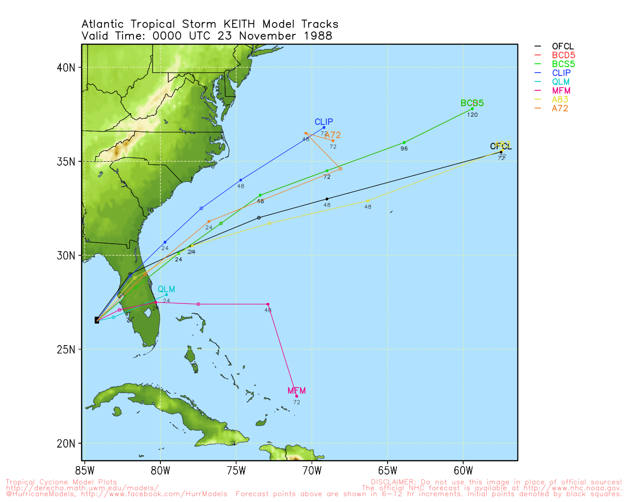 Hurricane Forecast Model Output :: [al121988 Historical Charts]