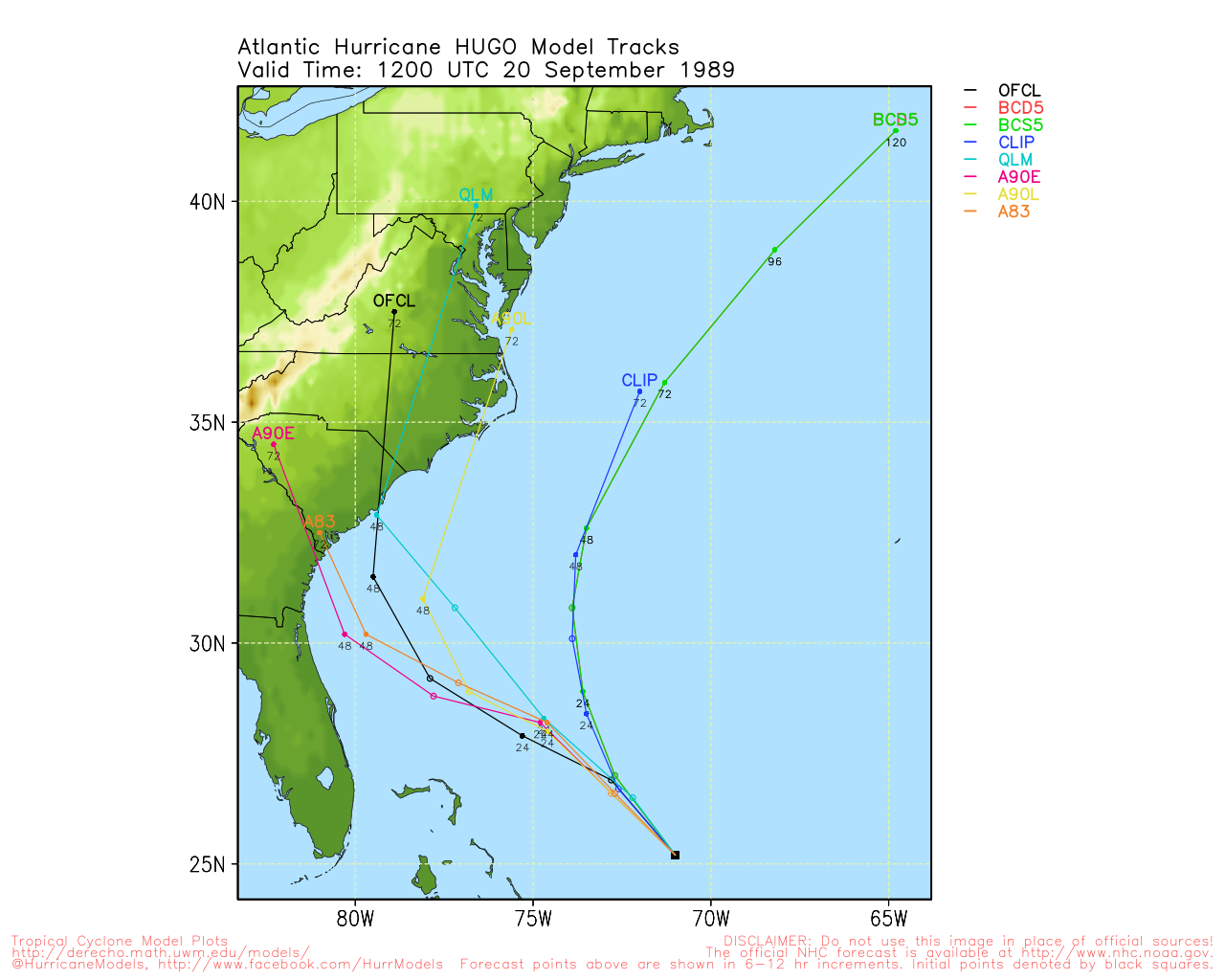 Hurricane Forecast Model Output :: [al111989 Historical Charts]