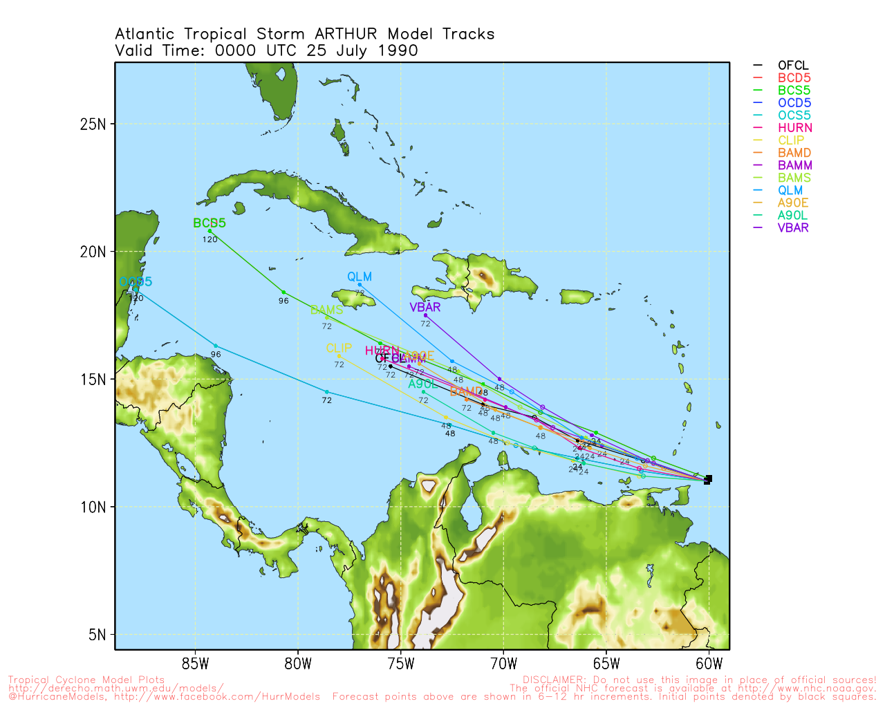 Hurricane Forecast Model Output :: [al021990 Historical Charts]