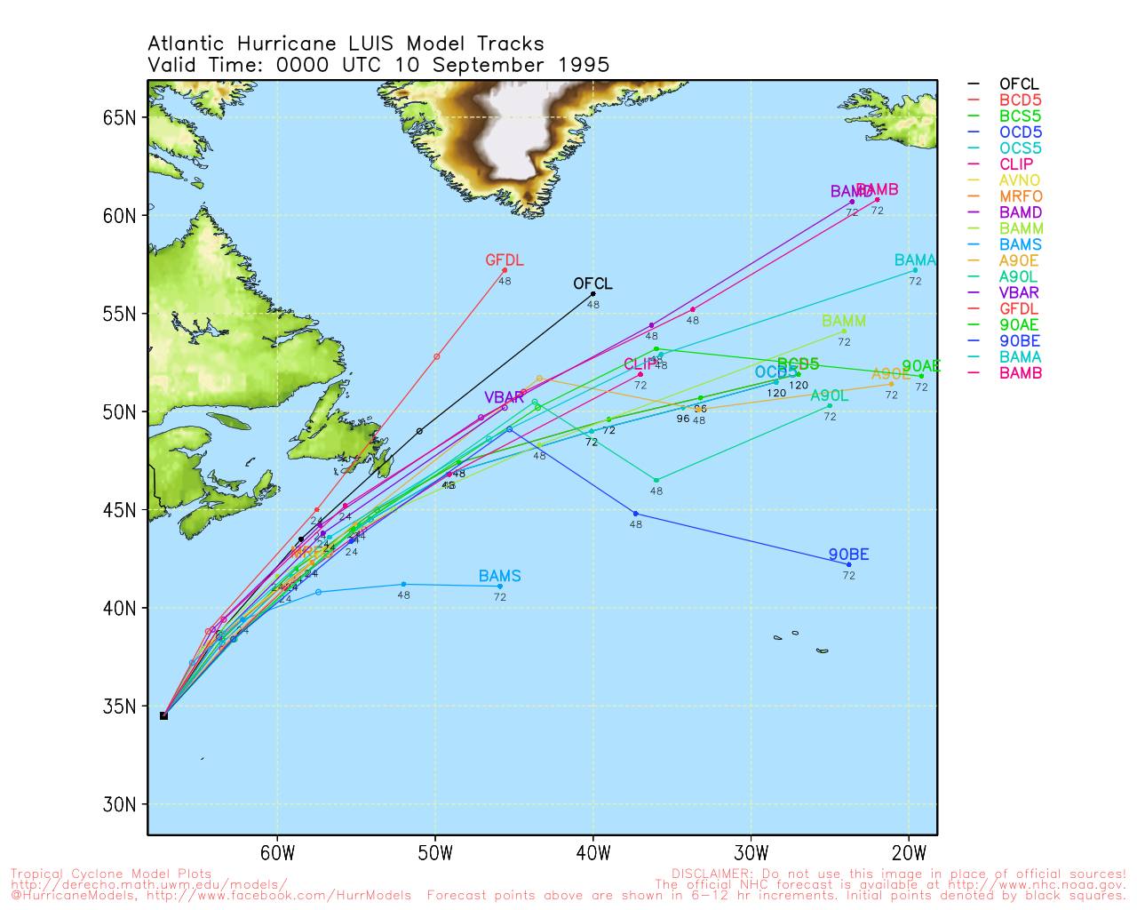 Hurricane Forecast Model Output :: [al131995 Historical Charts]