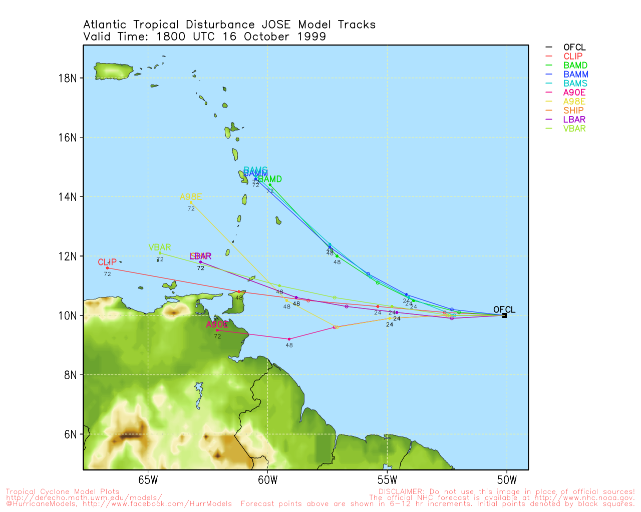 Hurricane Forecast Model Output :: [al141999 Historical Charts]